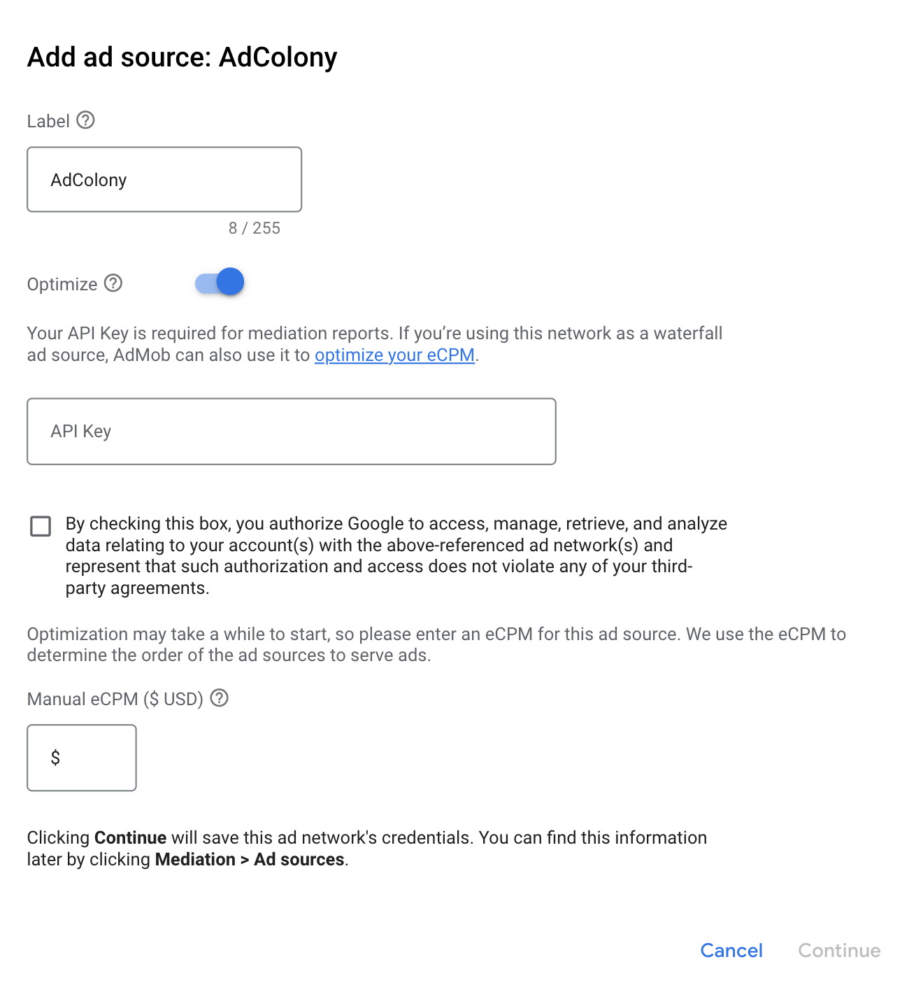 Integrate AdColony with mediation | Android | Google for Developers