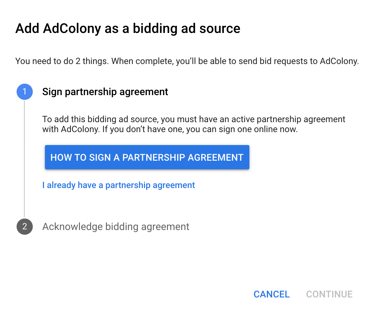 Integrate AdColony with mediation | Android | Google for Developers