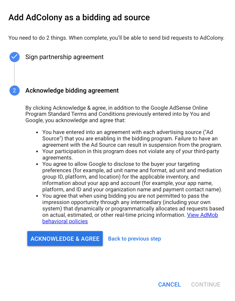 Integrate AdColony with mediation | Android | Google for Developers