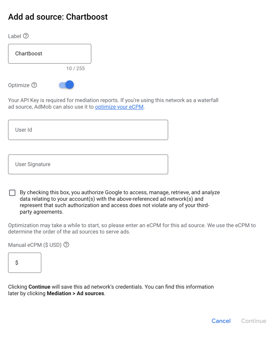 Integrate Chartboost with mediation | Android | Google for Developers