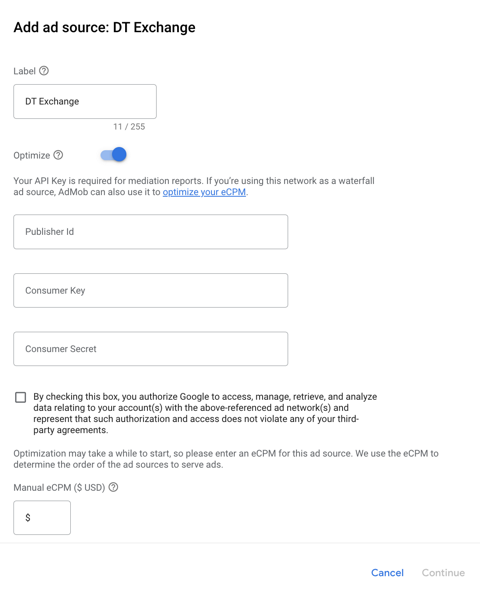 Integrate DT Exchange with mediation | Android | Google for Developers