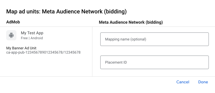 Integrate Meta Audience Network with bidding | Android | Google for Developers