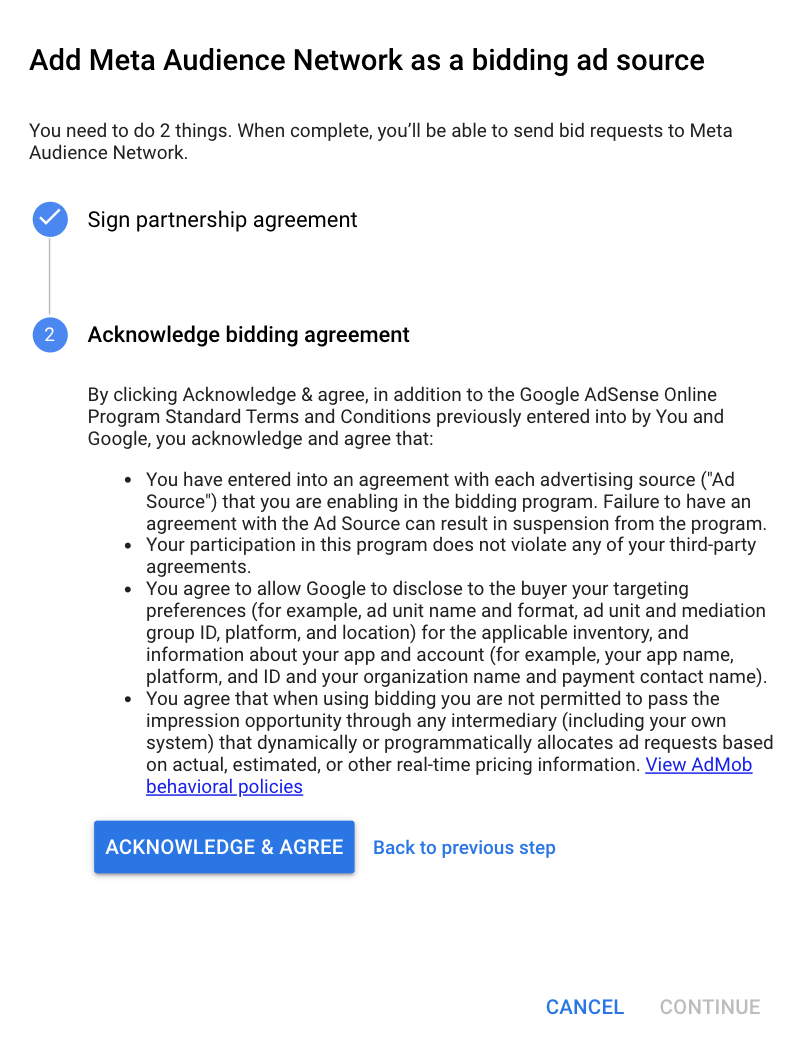 Integrate Meta Audience Network with bidding | Android | Google for Developers