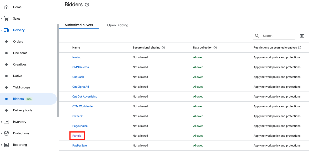 Integrate Pangle with bidding | Mobile Ads SDK for Android | Google for Developers