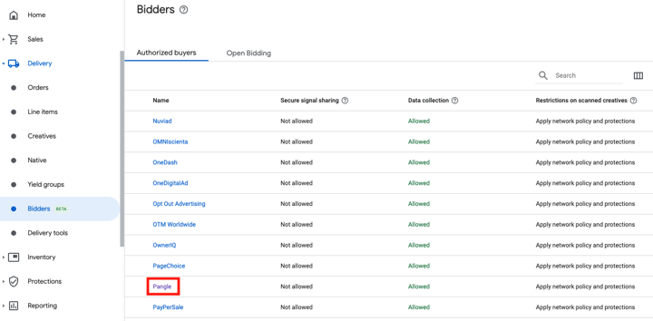 Integrate Pangle with bidding | Mobile Ads SDK for Android | Google for Developers