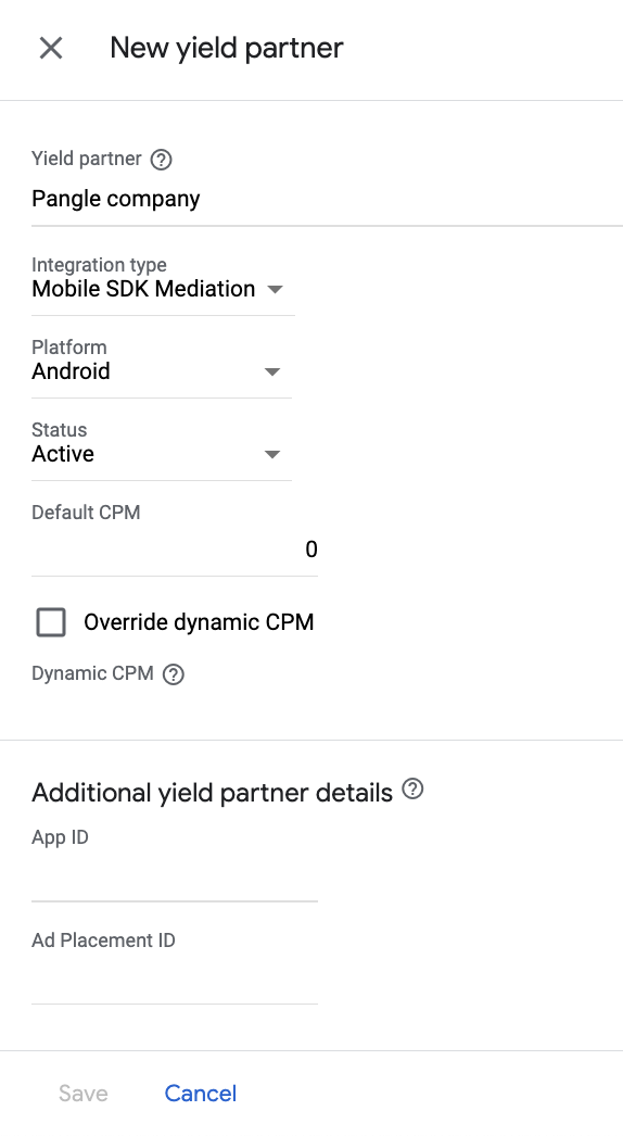Integrate Pangle with bidding | Mobile Ads SDK for Android | Google for Developers
