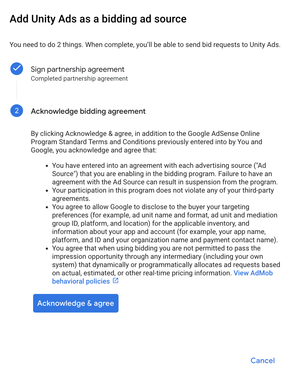 Integrate Unity Ads with mediation | Android | Google for Developers
