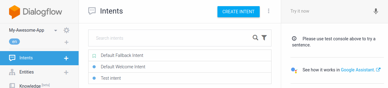 Create a project and Dialogflow agent (Dialogflow) | Dialogflow and ... Create a project and Dialogflow agent (Dialogflow) | Dialogflow and ...