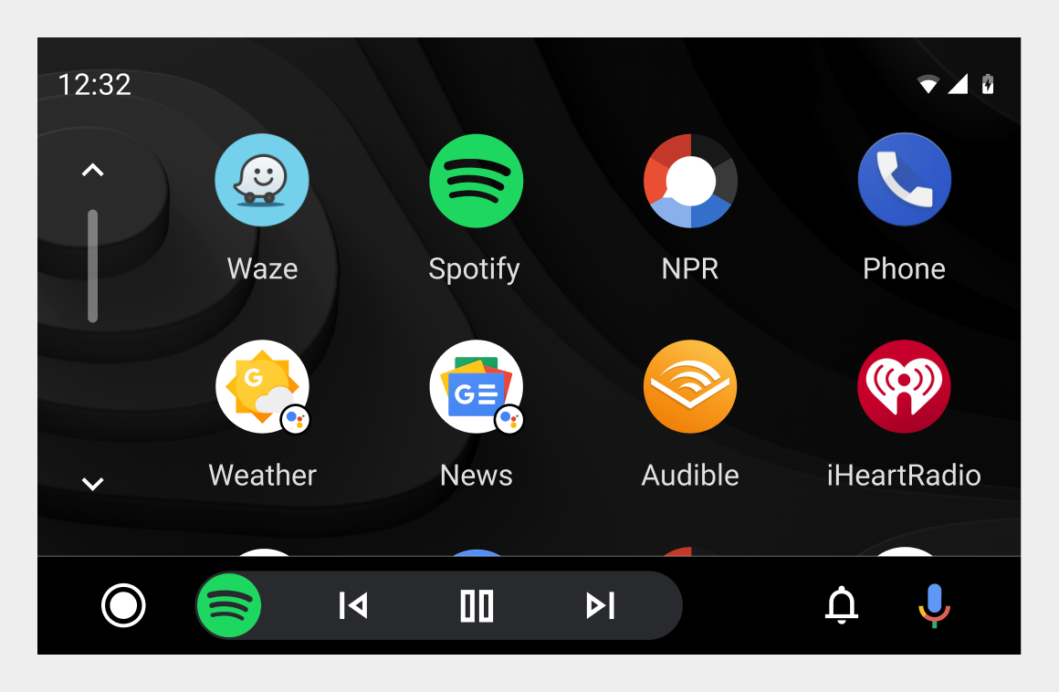 Selector de aplicaciones | Design for Driving | Google for Developers
