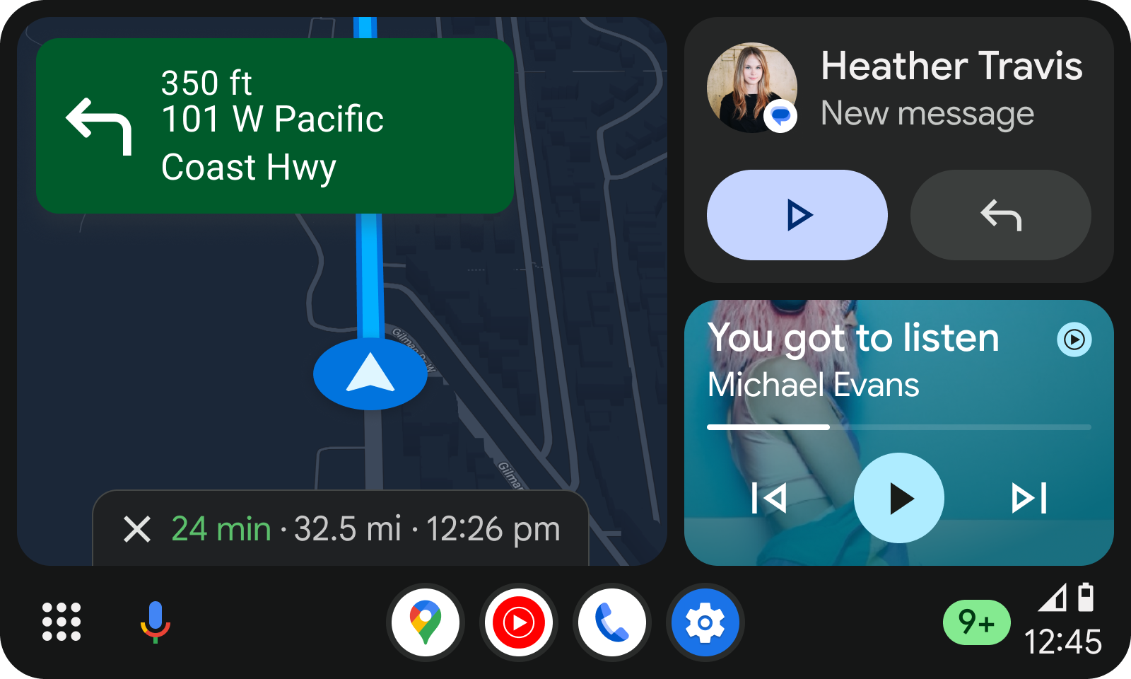 Navigation bar | Design for Driving | Google for Developers