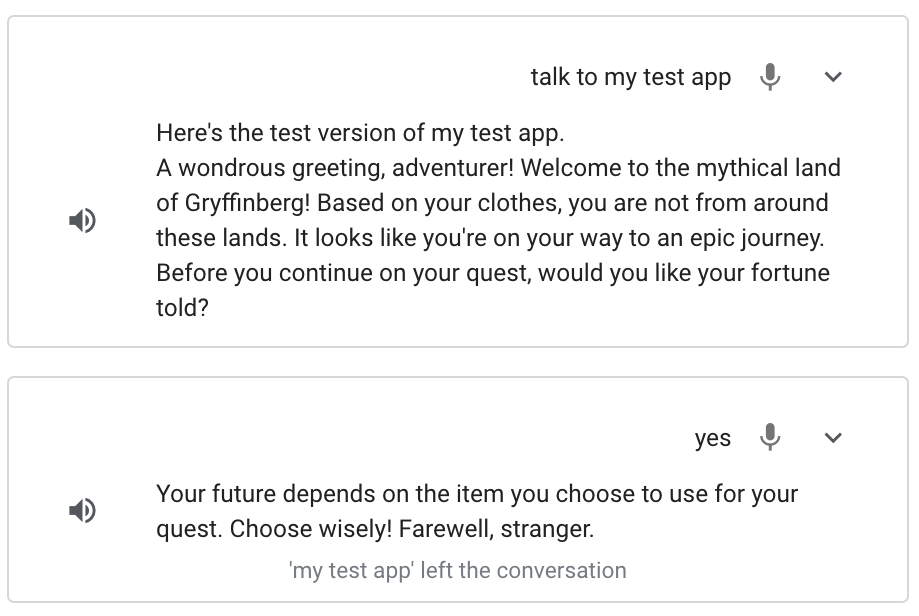 Build Actions for Google Assistant using Actions Builder (Level 1) | Google Developers