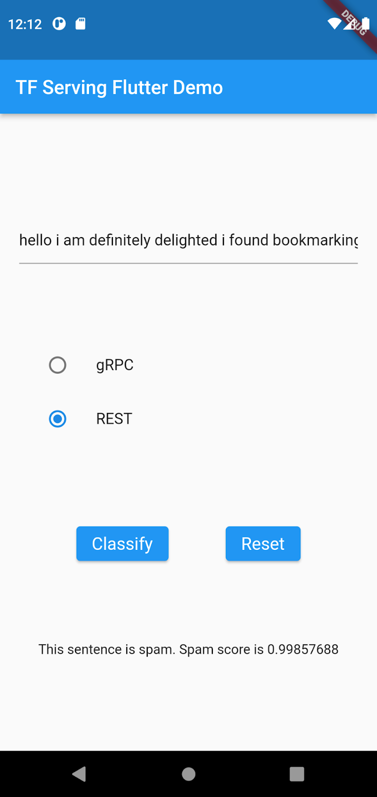 Create a Flutter app to classify texts | Google for Developers