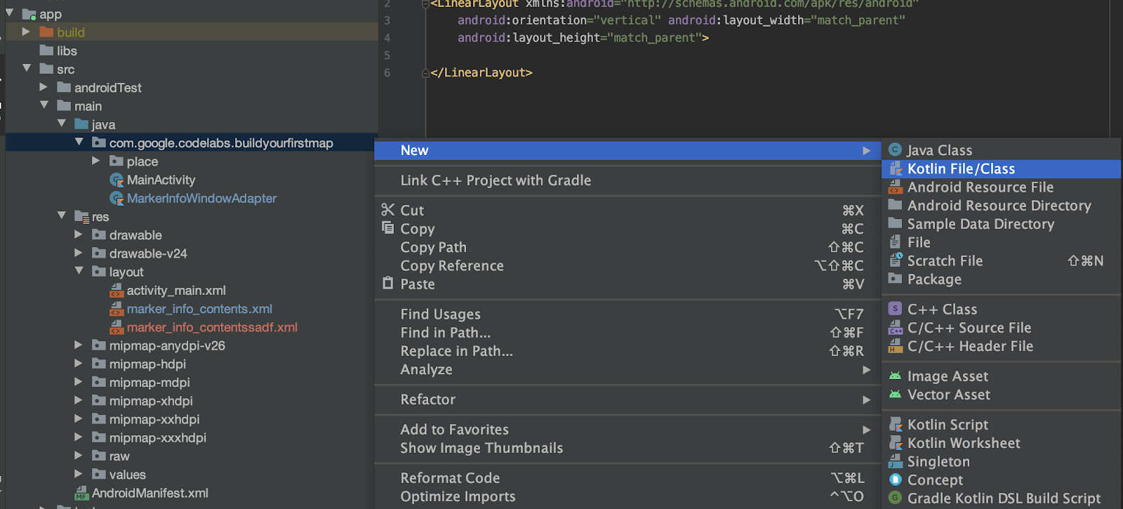 Adicionar um mapa ao seu app Android (Kotlin) | Google for Developers
