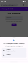 Implement passkeys with form autofill in a web app | Google for Developers