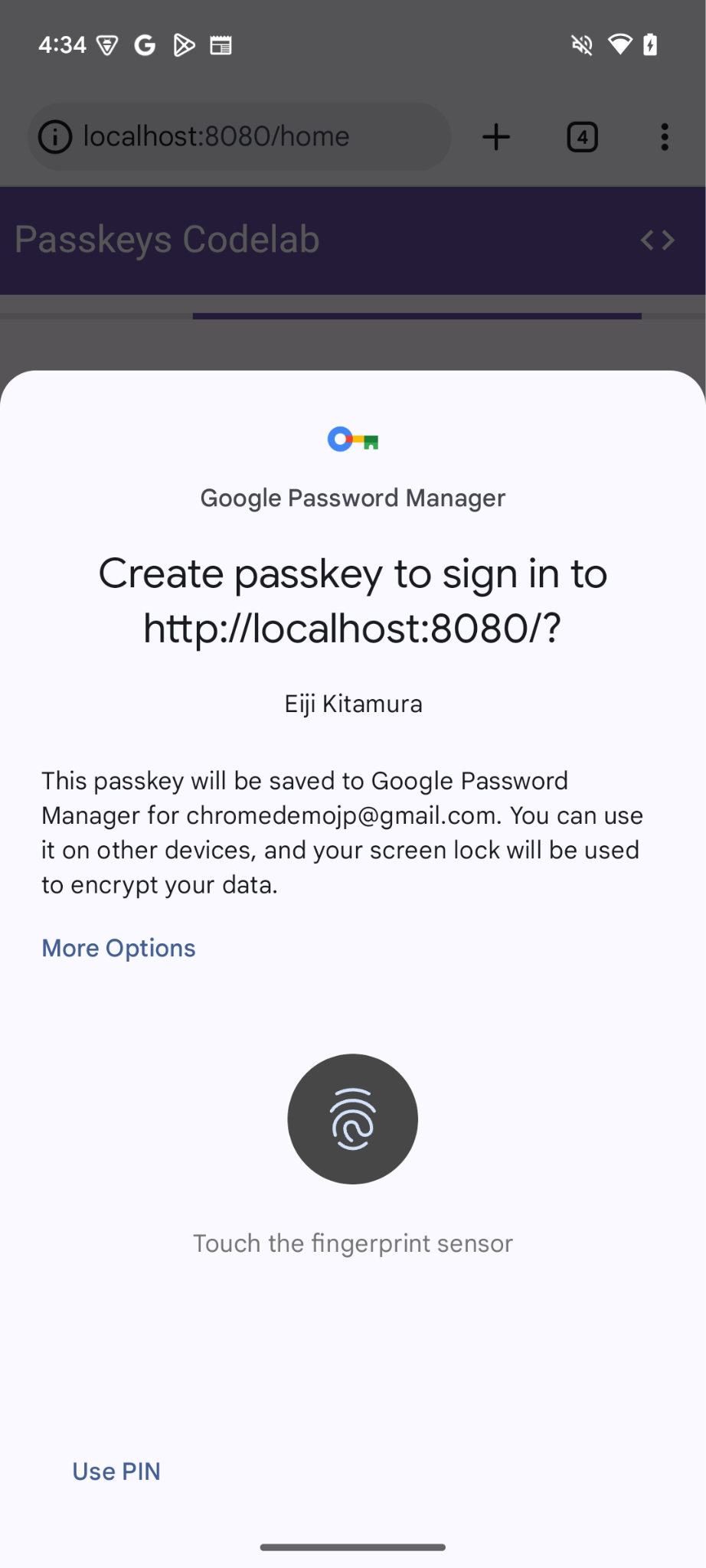Implement passkeys with form autofill in a web app | Google for Developers