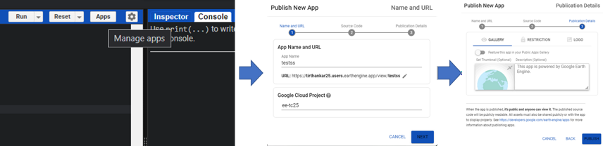 Creating Web Apps | Google Earth Engine | Google for Developers