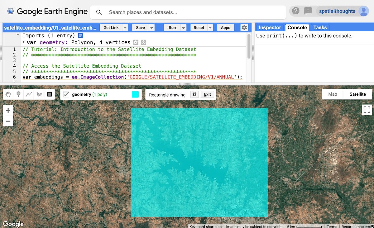 Introduction to the Satellite Embedding Dataset | Google Earth Engine | Google for Developers