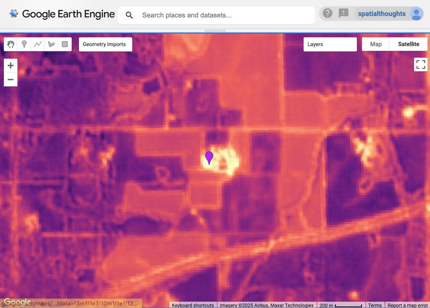 Similarity Search with Satellite Embedding Dataset | Google Earth ...