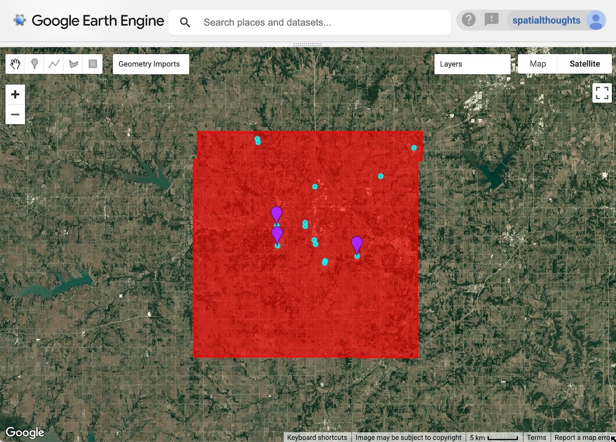 使用卫星嵌入数据集进行相似性搜索 | Google Earth Engine | Google for Developers