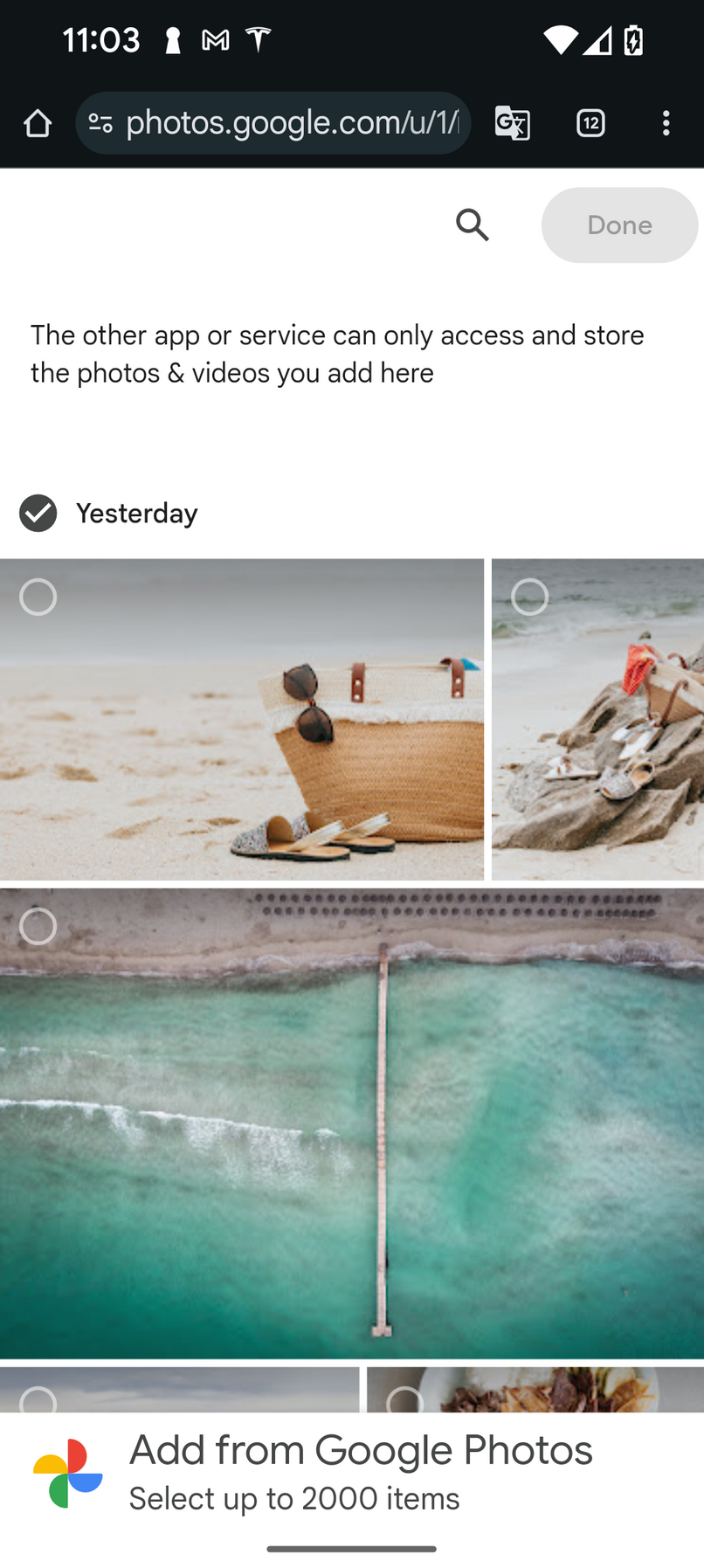 Photo picking: what users see | Google Photos APIs | Google for Developers